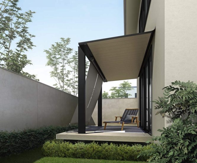 【新品】YKKAPプレーンルーフテラス屋根 - 福岡のエクステリアBEC